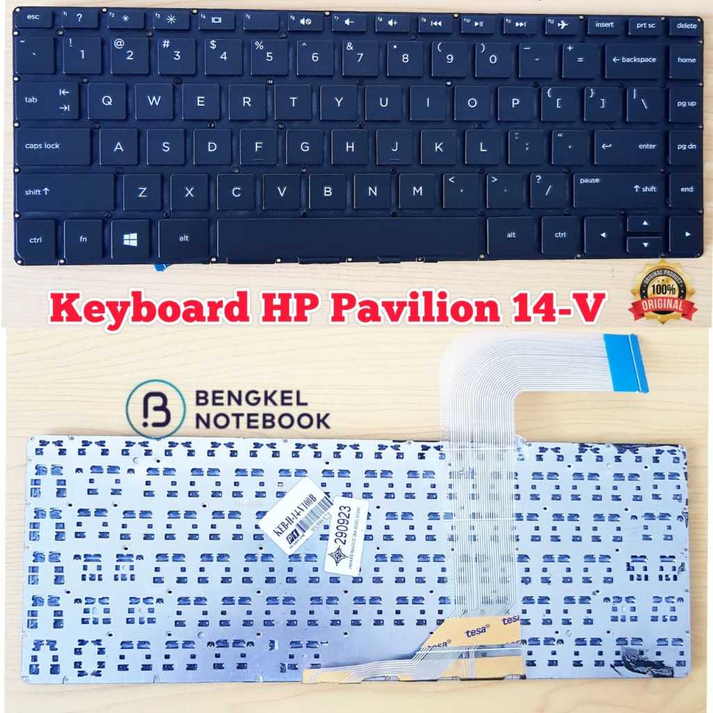 Jual Keyboard HP Pavilion 14-V 14-P 14-U Black TPN-Q139 TPN-Q142 Hitam ...