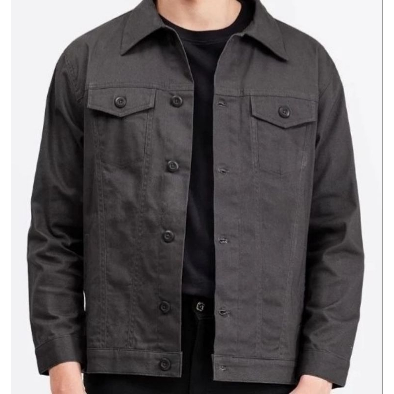 Jual Trucker Canvas Jacket // Jaket pria // Jaket Trucker // Kemeja ...