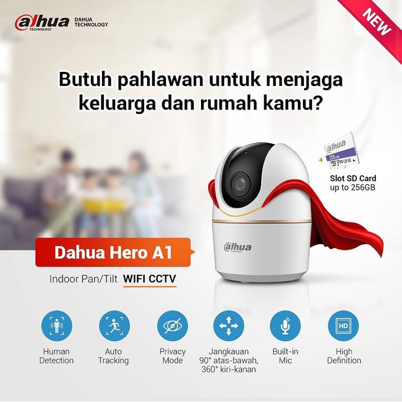 Jual Cctv Wifi Dahua HERO A1 2MP DH-H2A Smart Indoor Camera Built Mic ...