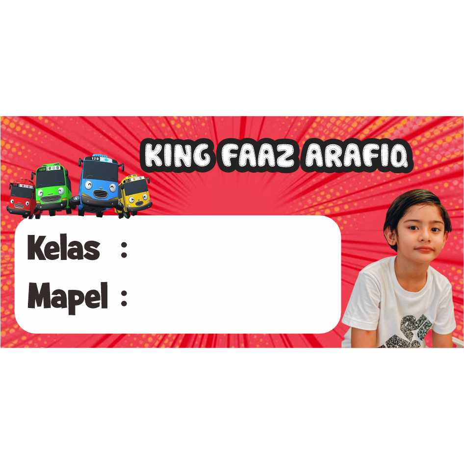 Jual (25pcs) Stiker Mata Pelajaran Stiker Mapel Custom Nama dan Foto ...