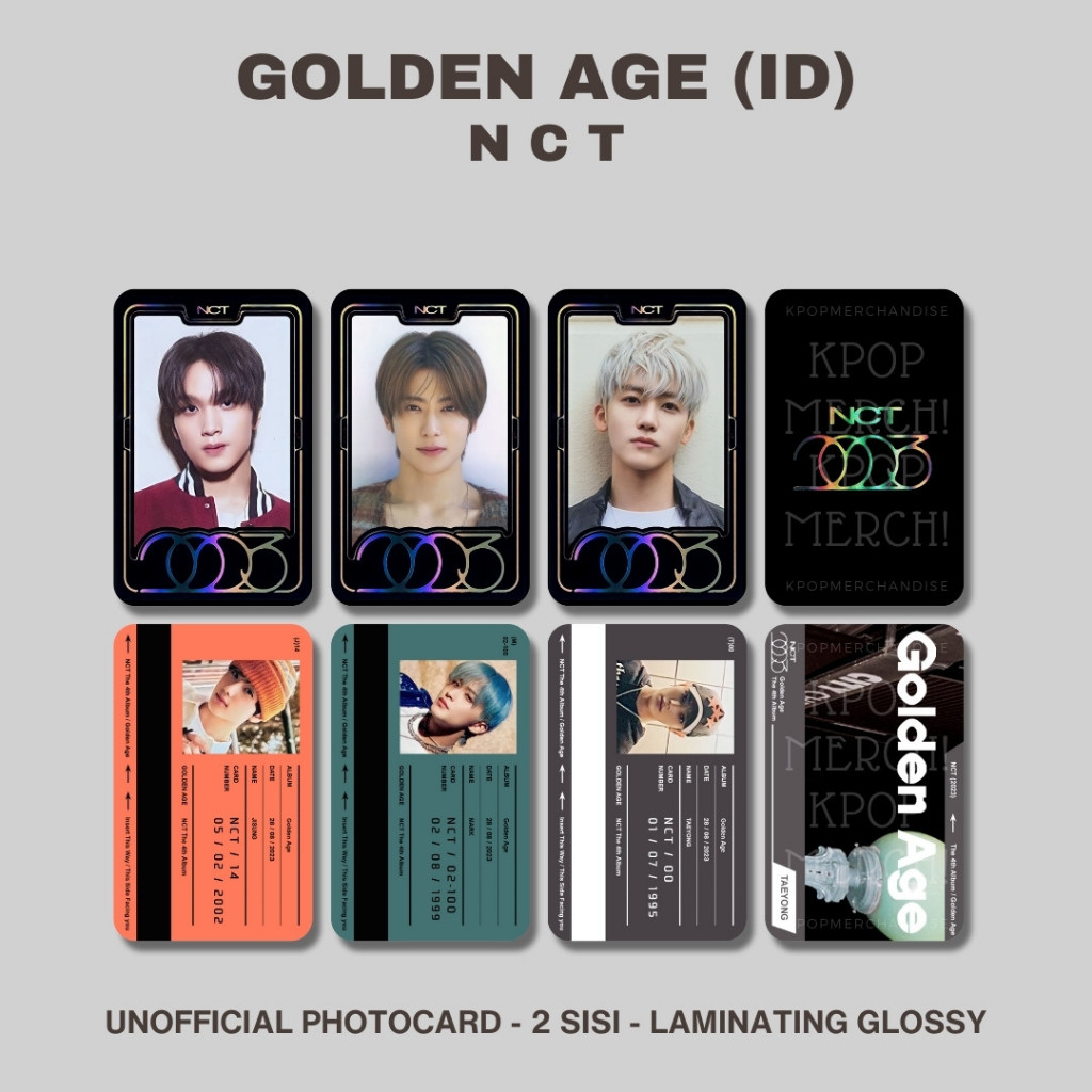 Jual photocard nct golden age archiving id card collecting pc premium ...