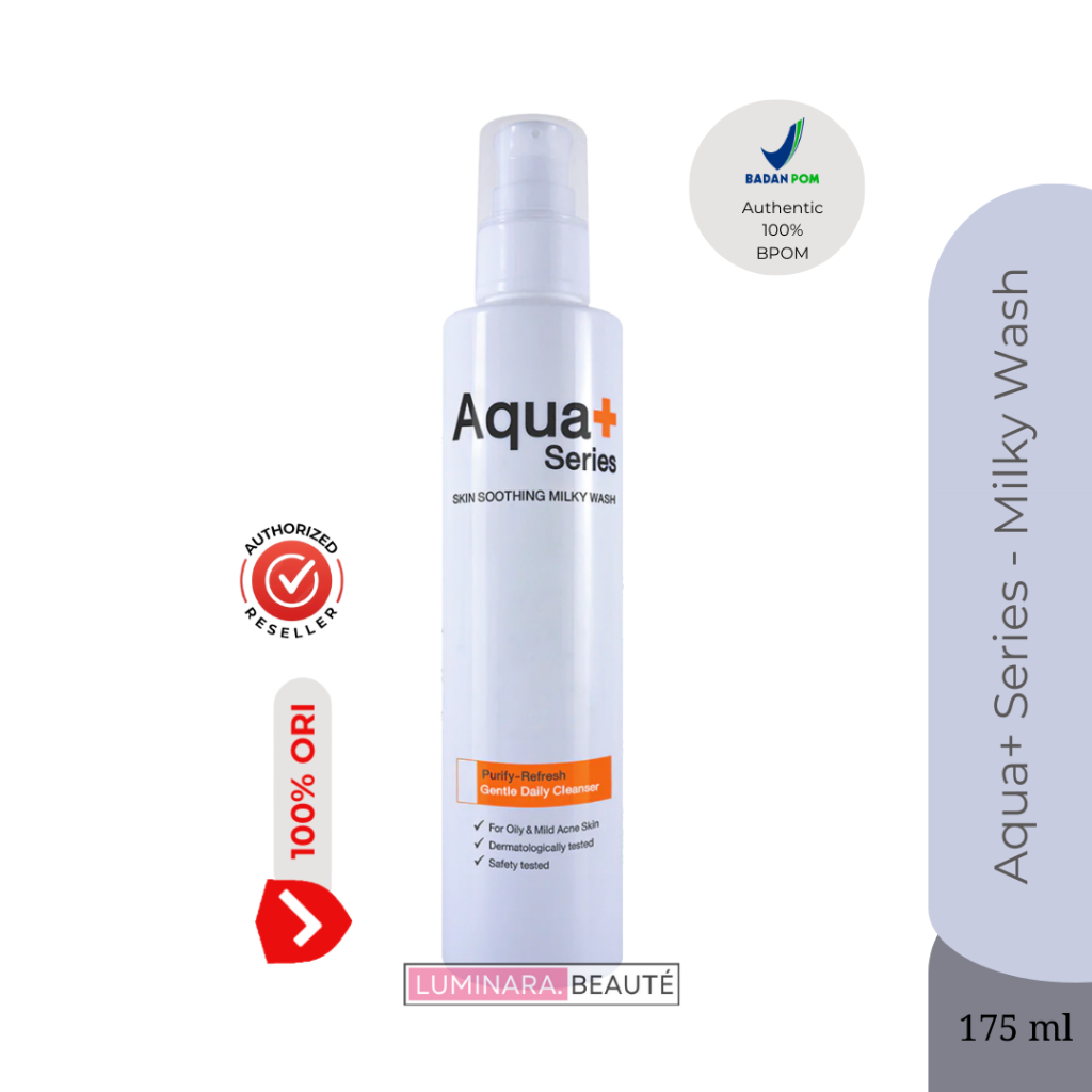 Jual Aqua+ Series Skin Soothing Milky Wash 175ml Aqua Plus Facial Wash | Shopee Indonesia