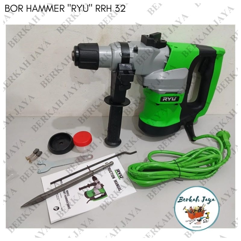 Jual Mesin Bor Bobok Rotary Hammer RYU RRH32 / Mesin Bor Beton 3 fungsi / Mesin Bor Bobok SDS ...