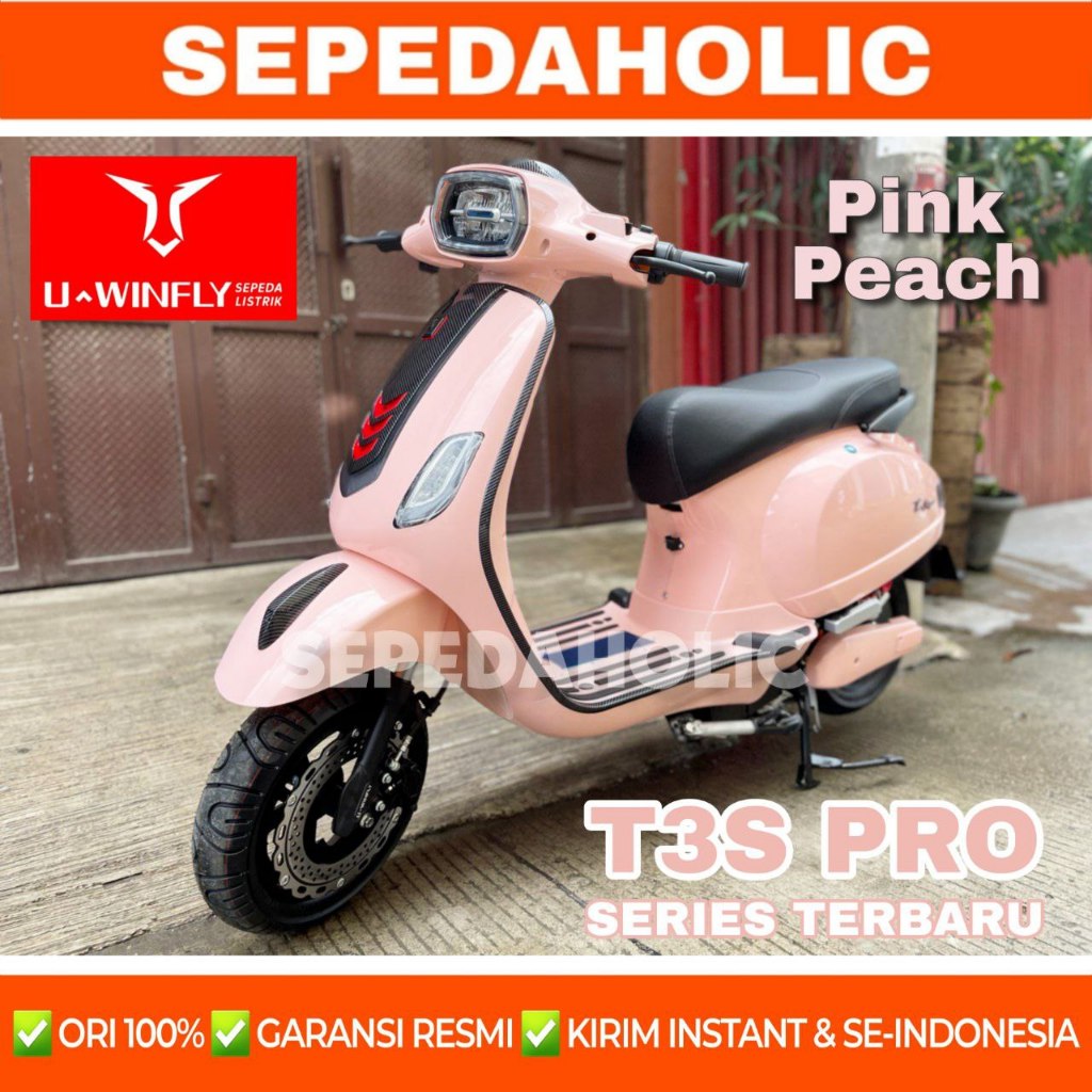 Jual Sepeda Motor Listrik UWINFLY T3S PRO NEW 1200 Watt Double Disc Brakes | Shopee Indonesia
