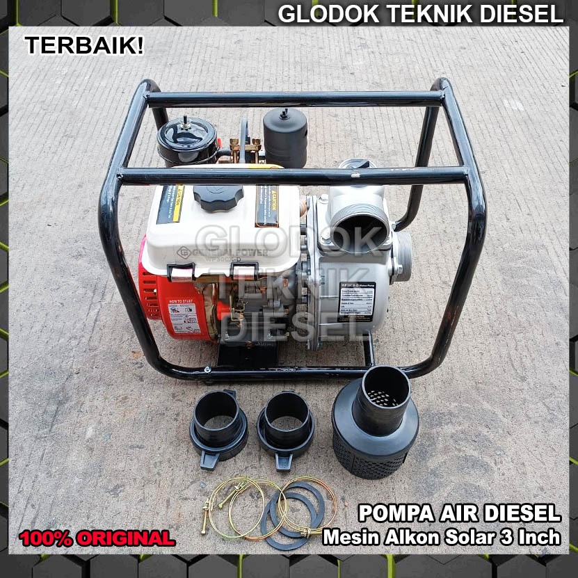 Jual Mesin Pompa Air Alkon Diesel Solar 3 Inch 80 mm Water Pump ...