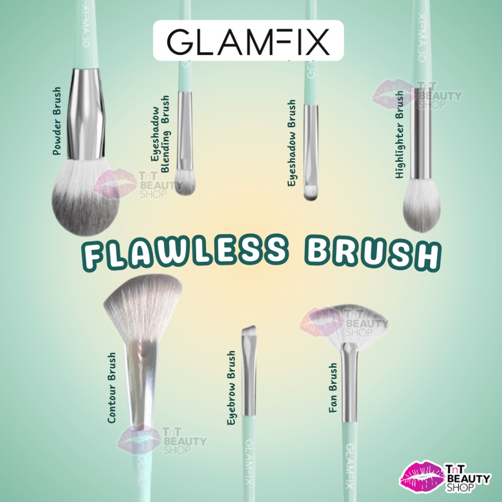 Jual GlamFix Flawless Powder Brush | Countour Brush | Fan Brush ...