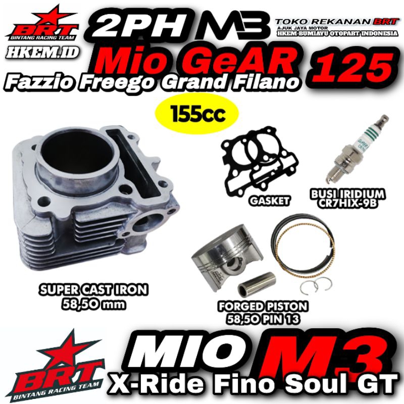 Jual Block Seher BRT Cast Iron 58.50 mm Mio M3 Z Mio S Gear 125 Freego ...