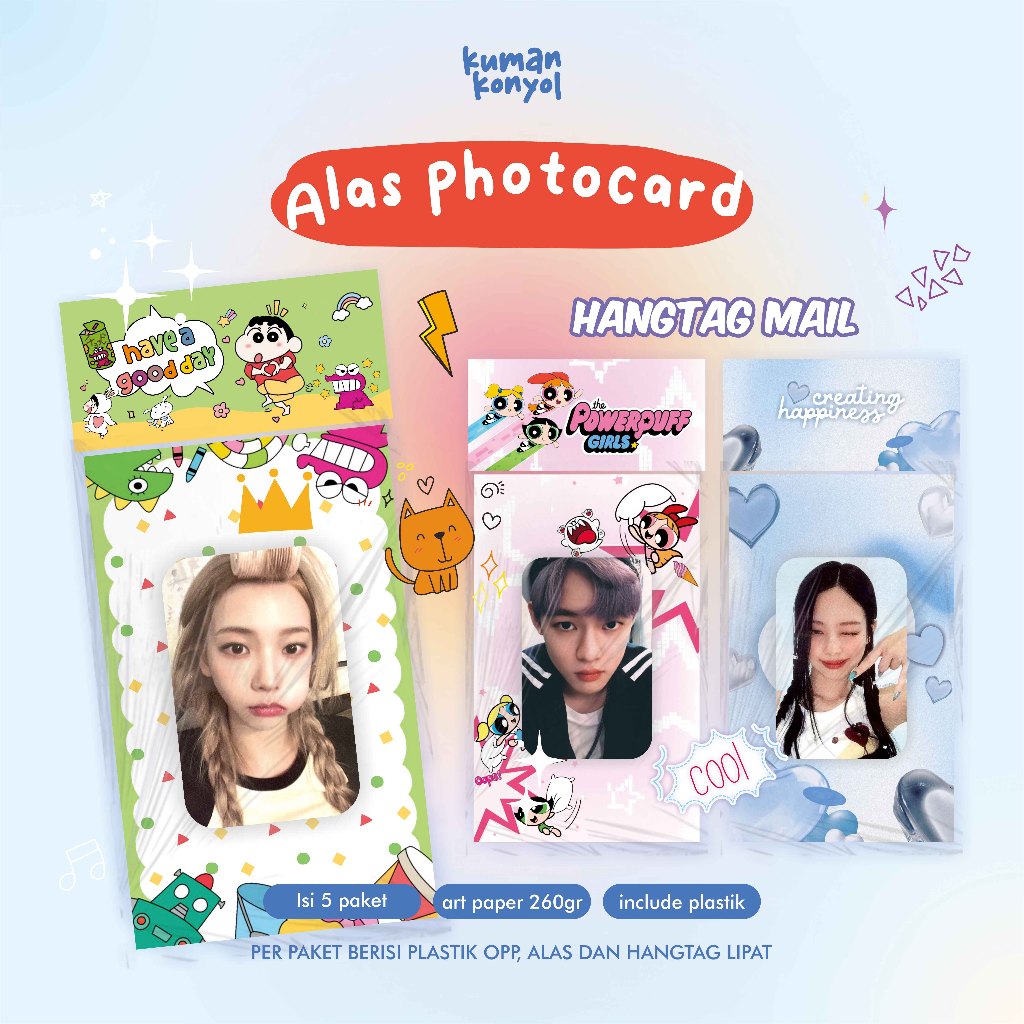 Jual [ ISI 5 PAKET ] HANGTAG BACKGROUND ALAS PACKING PHOTOCARD ALA ...