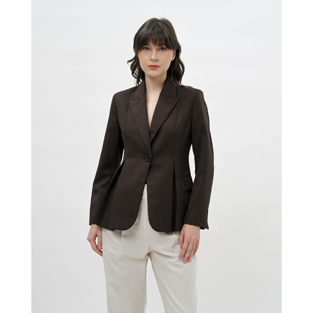 Jual INVIO Skylar Pleated Blazer | Jas Wanita | Shopee Indonesia