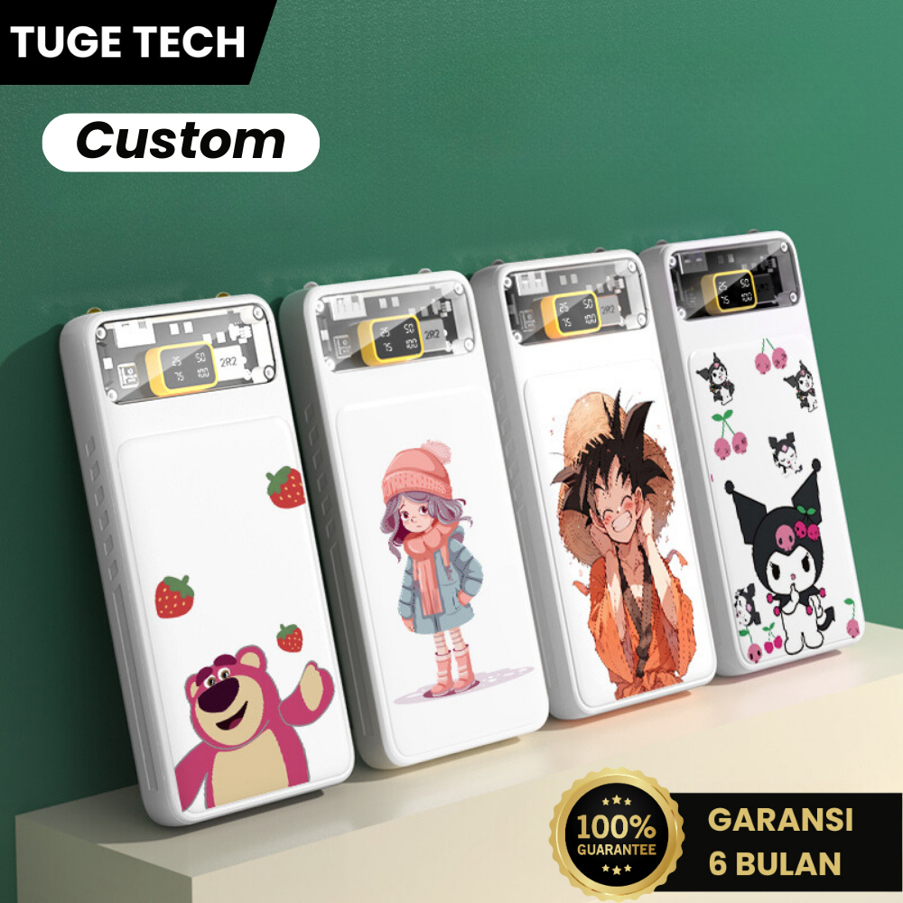 Jual TUGE TECH K49 Custom Powerbank 20000 mAh Dual Lampu LED Power Bank ...