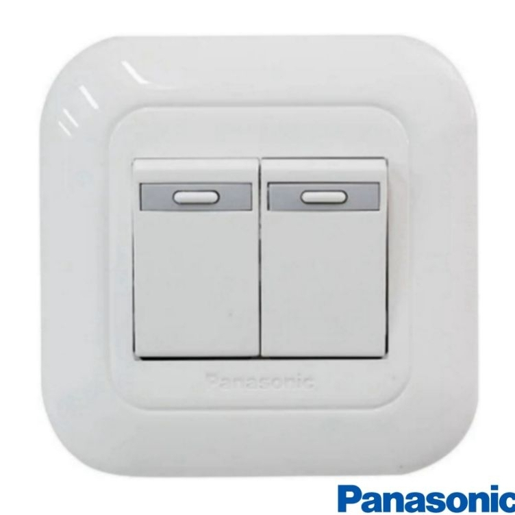 Jual Panasonic Saklar Seri/Double 2 Gang WEJ78029 + WEJ5531 Wide Series ...
