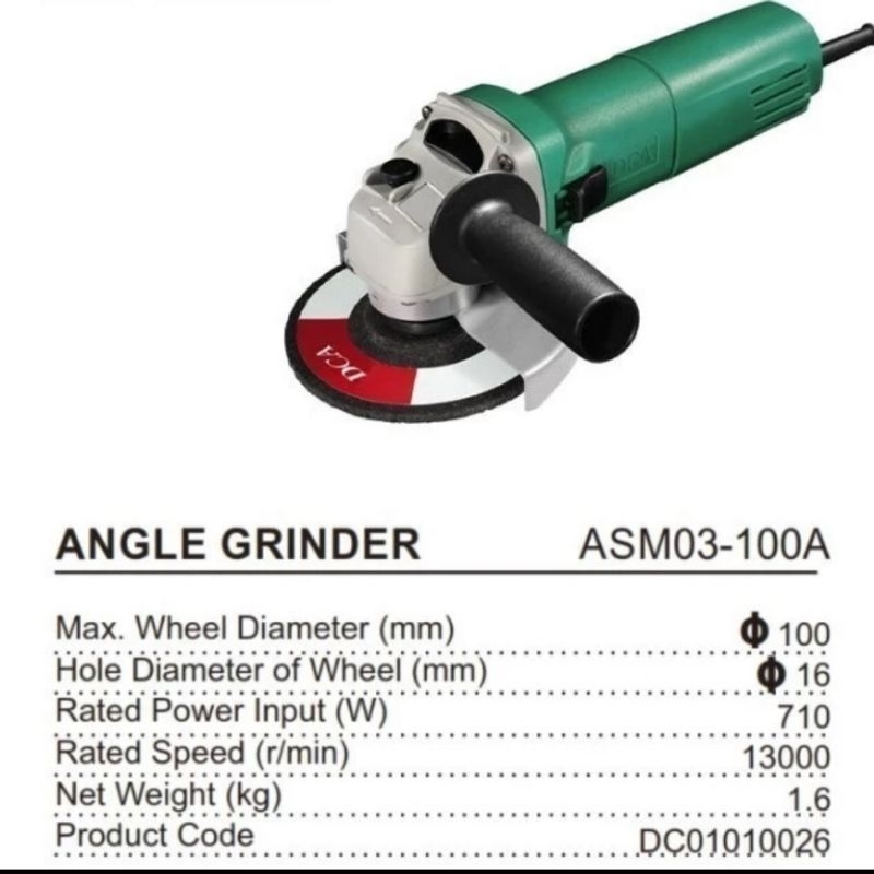 Jual Mesin Gerinda DCA ASM 03 Grinda Tangan DCA Gurinda Grinder 4Inch ...