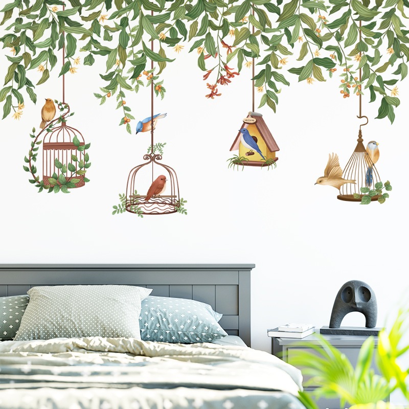 Jual Reliza Wall Sticker Renda Daun Hijau Sangkar Burung Garden Green ...