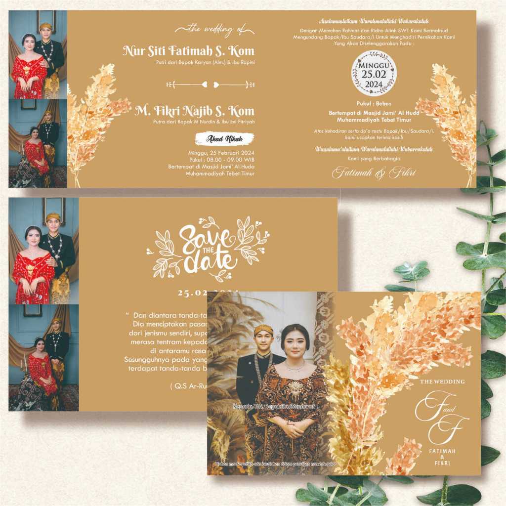 Jual UNDANGAN PERNIKAHAN GLOSSY FULL COLOUR - ELEGAN - SUPER GLOSSY ...