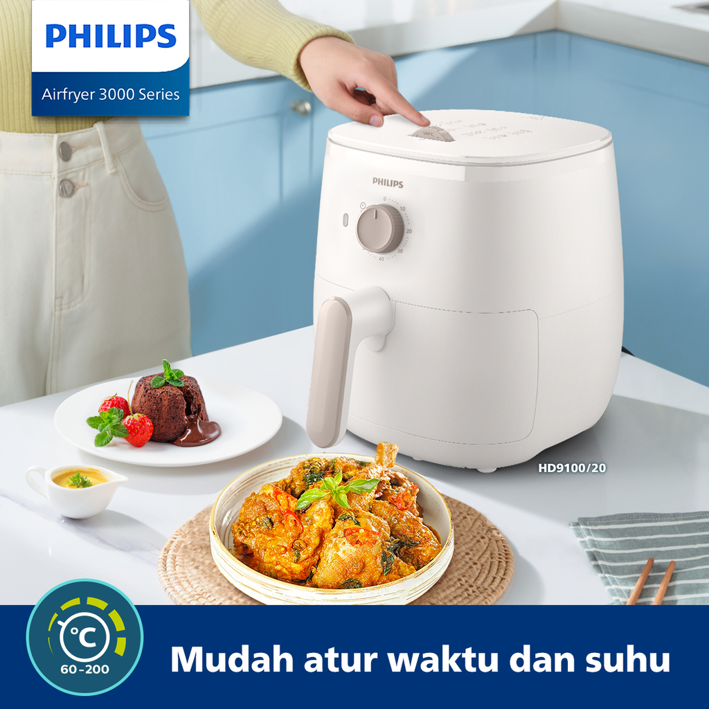 Jual Philips HD9100/20 /80 3.7L Airfryer with Rapid Air Technology ...