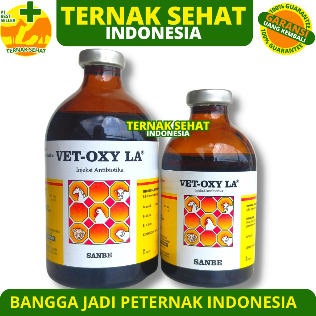 Jual VET OXY LA 50ml & VET OXY LA 100ml - Antibiotik Long Acting Sanbe ...