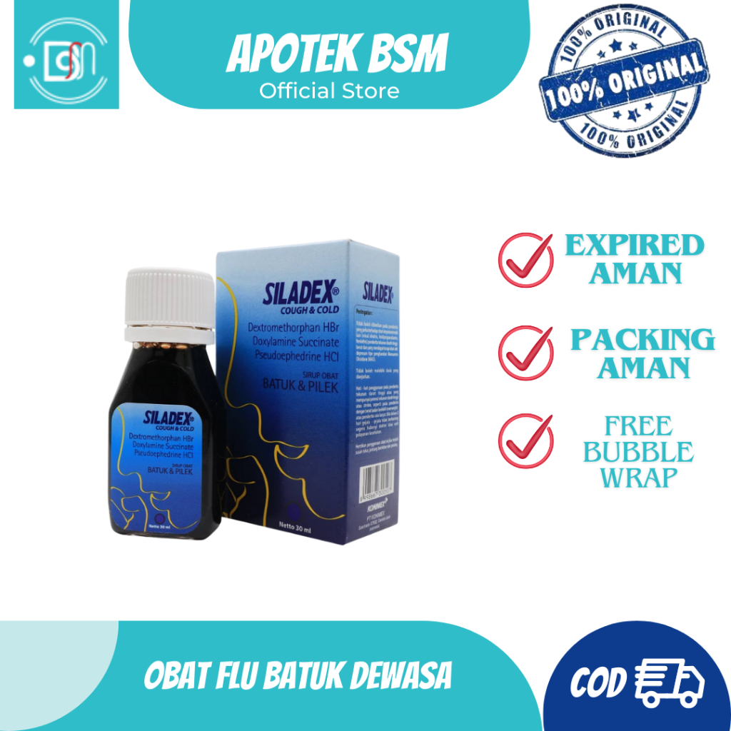 Jual Siladex Cough & Cold Sirup Obat Batuk dan Pilek Botol 30 ml, 60 ml ...