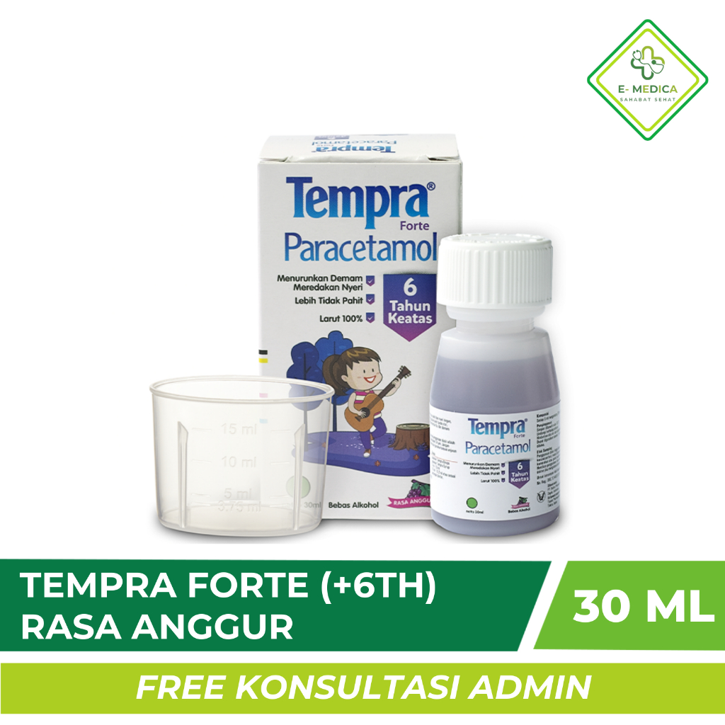 Jual (30 ml) Tempra Forte Sirup - Rasa Anggur - Anaka Usia 6 Tahun ke ...