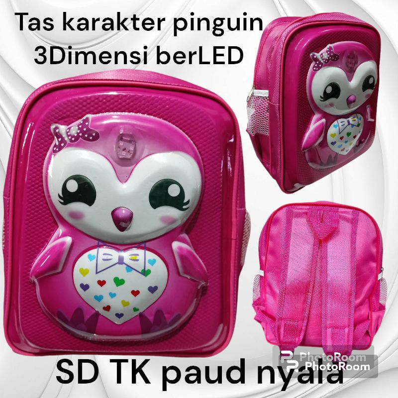 Jual tas sekolah anak karakter burung/tas gendong karakter anak cewe berLED | Shopee Indonesia