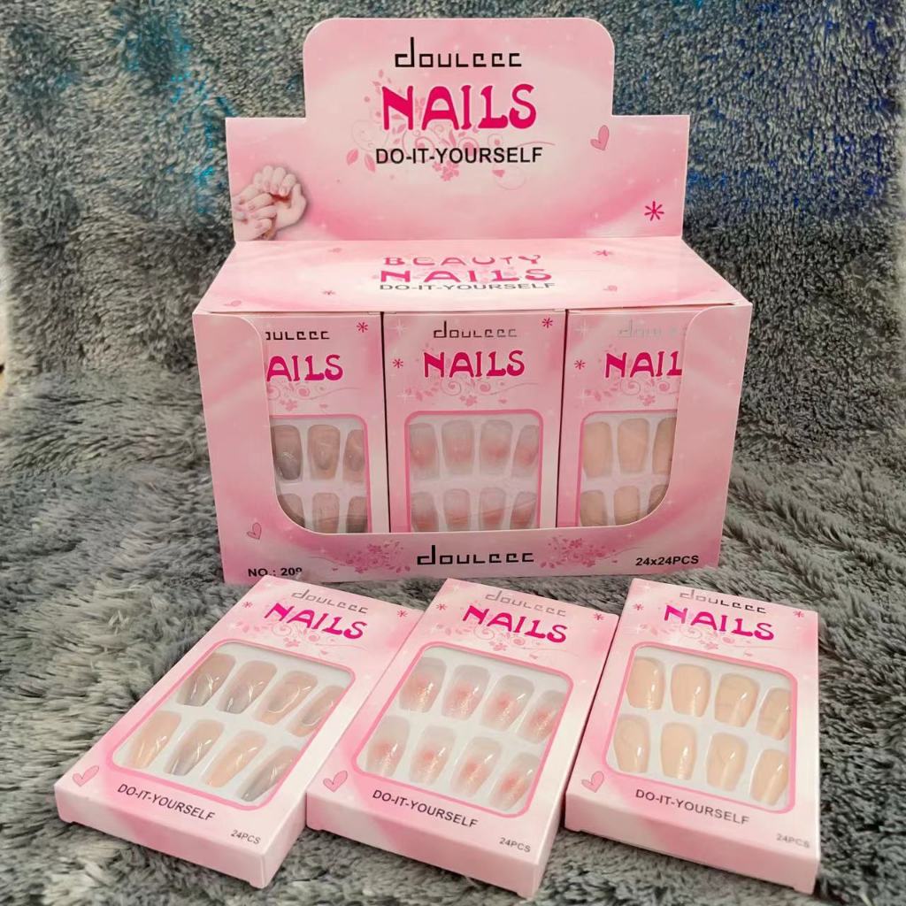 Jual Kuku Palsu Isi 24 Kuku Palsu Pendek Stiker Kuku Palsu Fake Nail ...