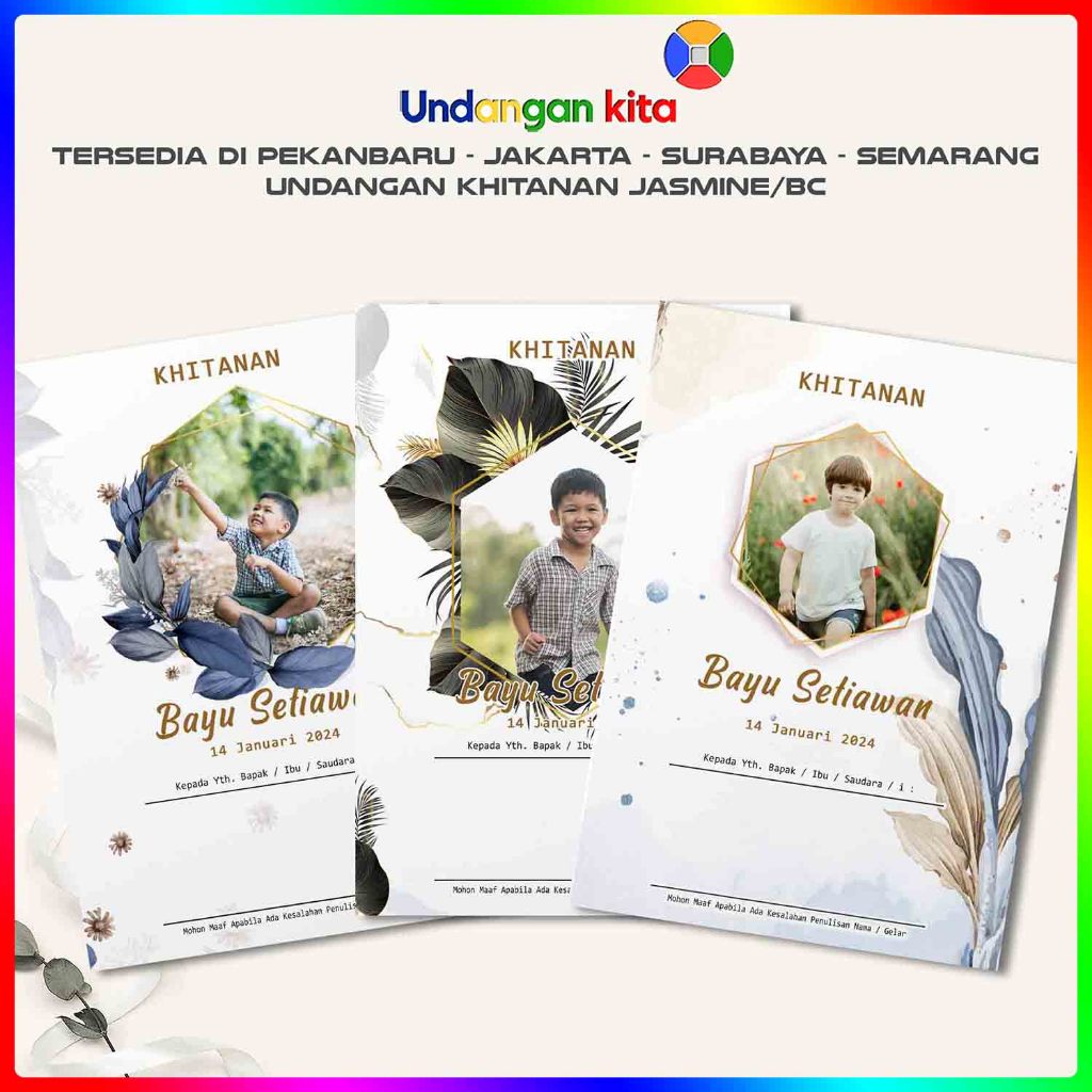 Jual Undangan Khitanan Softcover Jasmine / BC Undangan Kita Jakarta ...