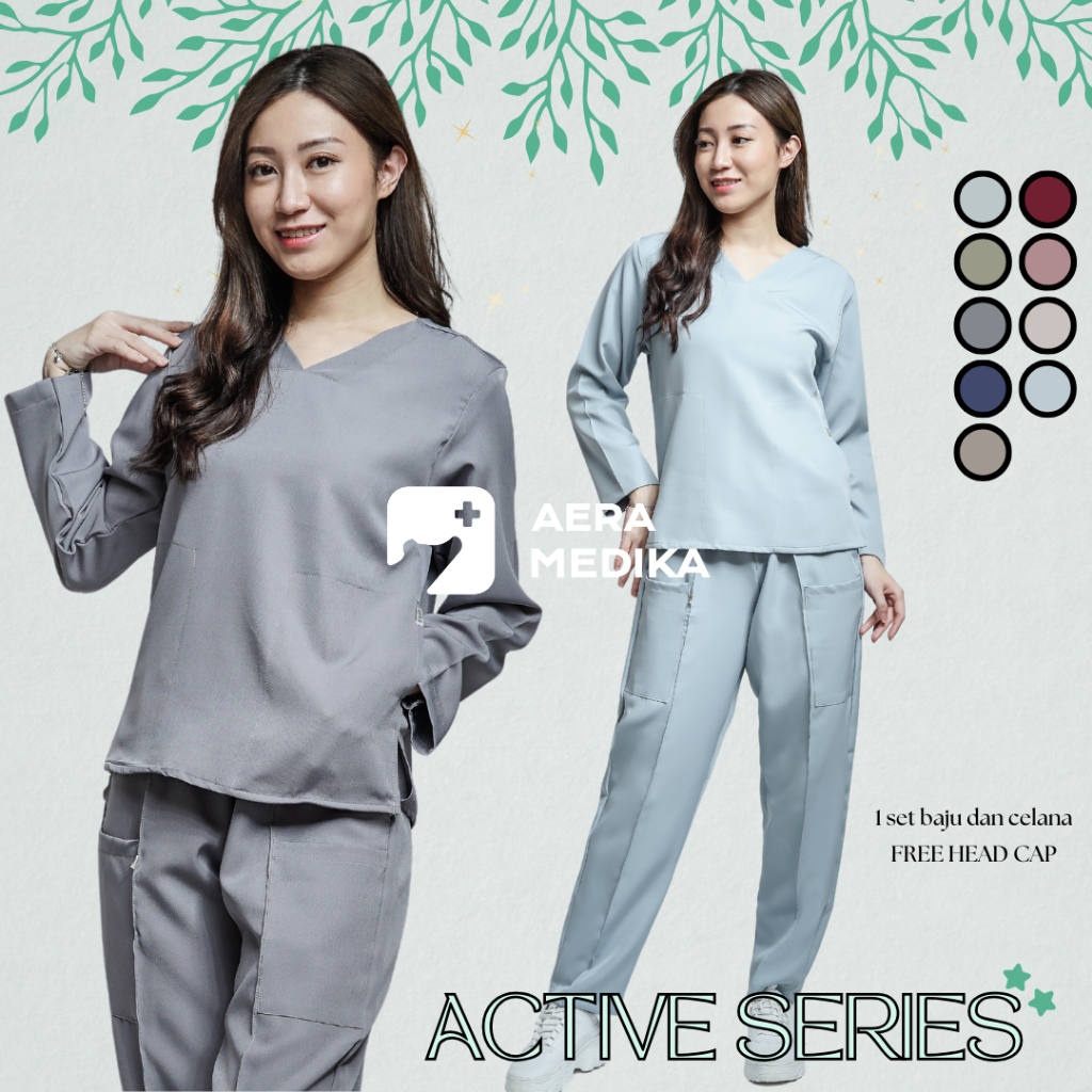 Jual ACTIVE Series - Two Way Stretch / Doctor's Scrub / Baju Jaga ...