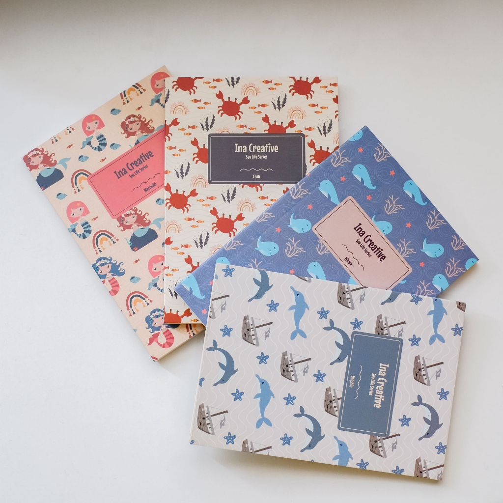 Jual Ina Creative Notebook Sea Life Softcover A6 | Notebook Buku Kecil ...