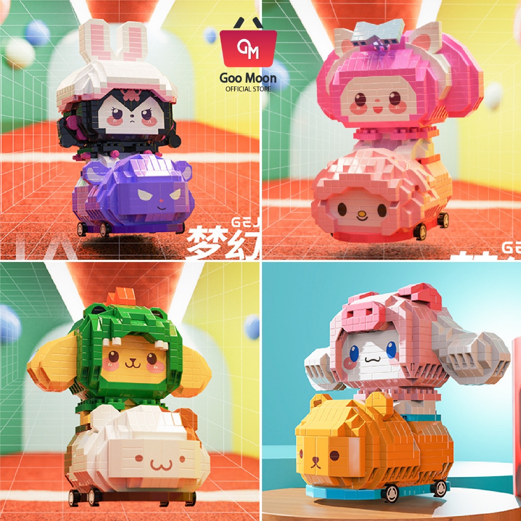Jual GOO MOON Mainan balok susun brick toys GEJIA Block Toys GOKART ...