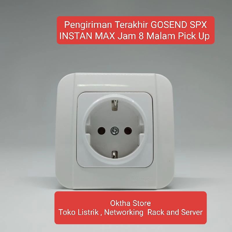 Jual MASKO STOP KONTAK DINDING 1 HOLE INBOW | Shopee Indonesia