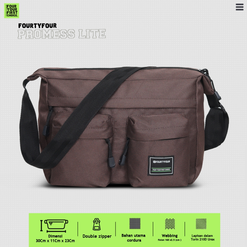 Jual FOURTYFOUR PROMESS - Tas Selempang Pria Premium - Sling Bag Pria ...