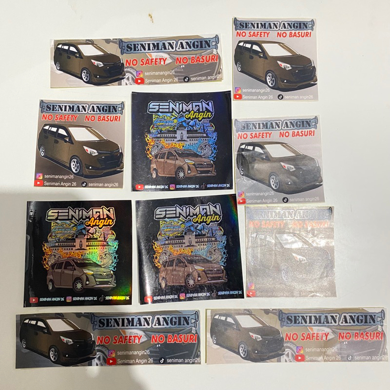 Jual stiker bis/bus stiker mobil seniman angin hologram | Shopee Indonesia