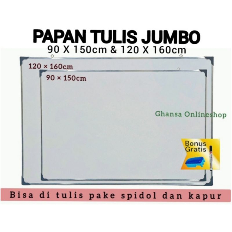 Jual PAPAN TULIS JUMBO/WHITEBOARD/PAPAN TULIS SPIDOL DAN KAPUR ...