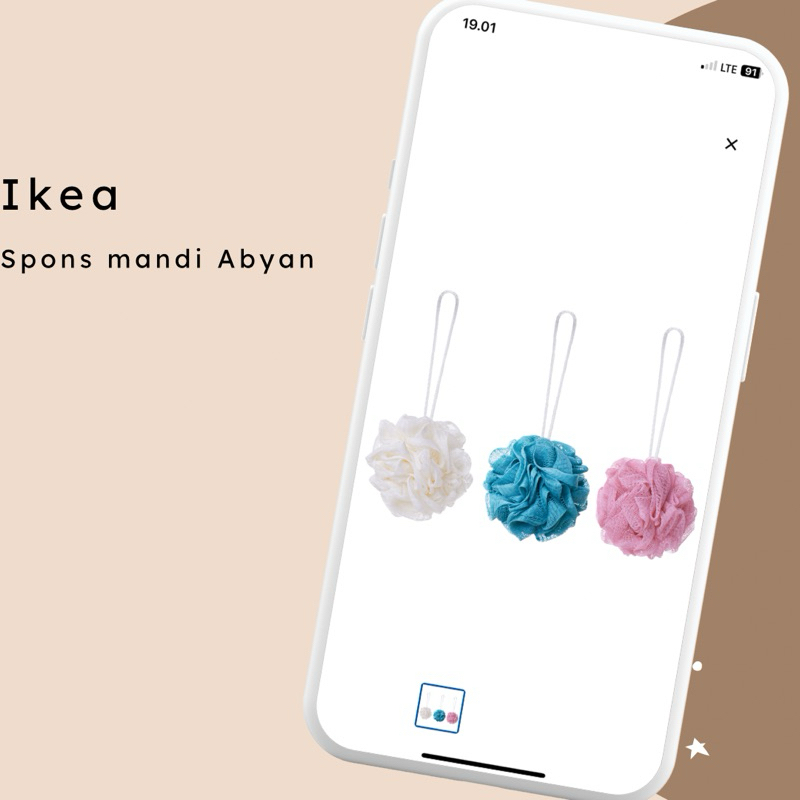 Jual Shower puff spons sabun mandi set isi 3 Abyan | Shopee Indonesia