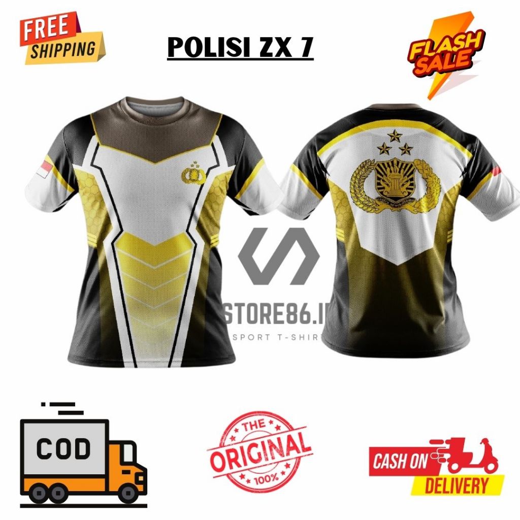 Jual JERSEY POLISI ZX 7 FULLPRINT SUBLIME / KAOS POLISI DRIFIT / JERSEY ...