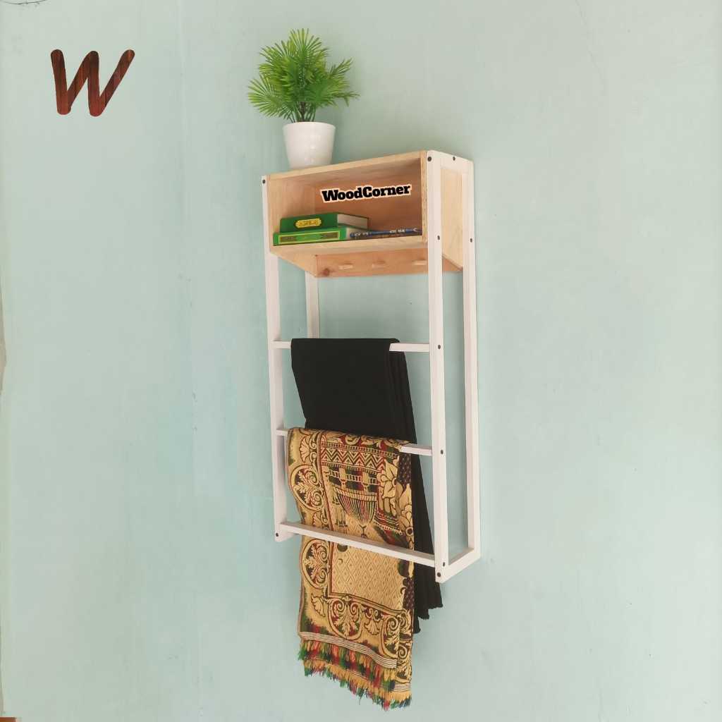 Jual Rak Mukena Sajadah Buku Serbaguna - Warna Putih | Shopee Indonesia