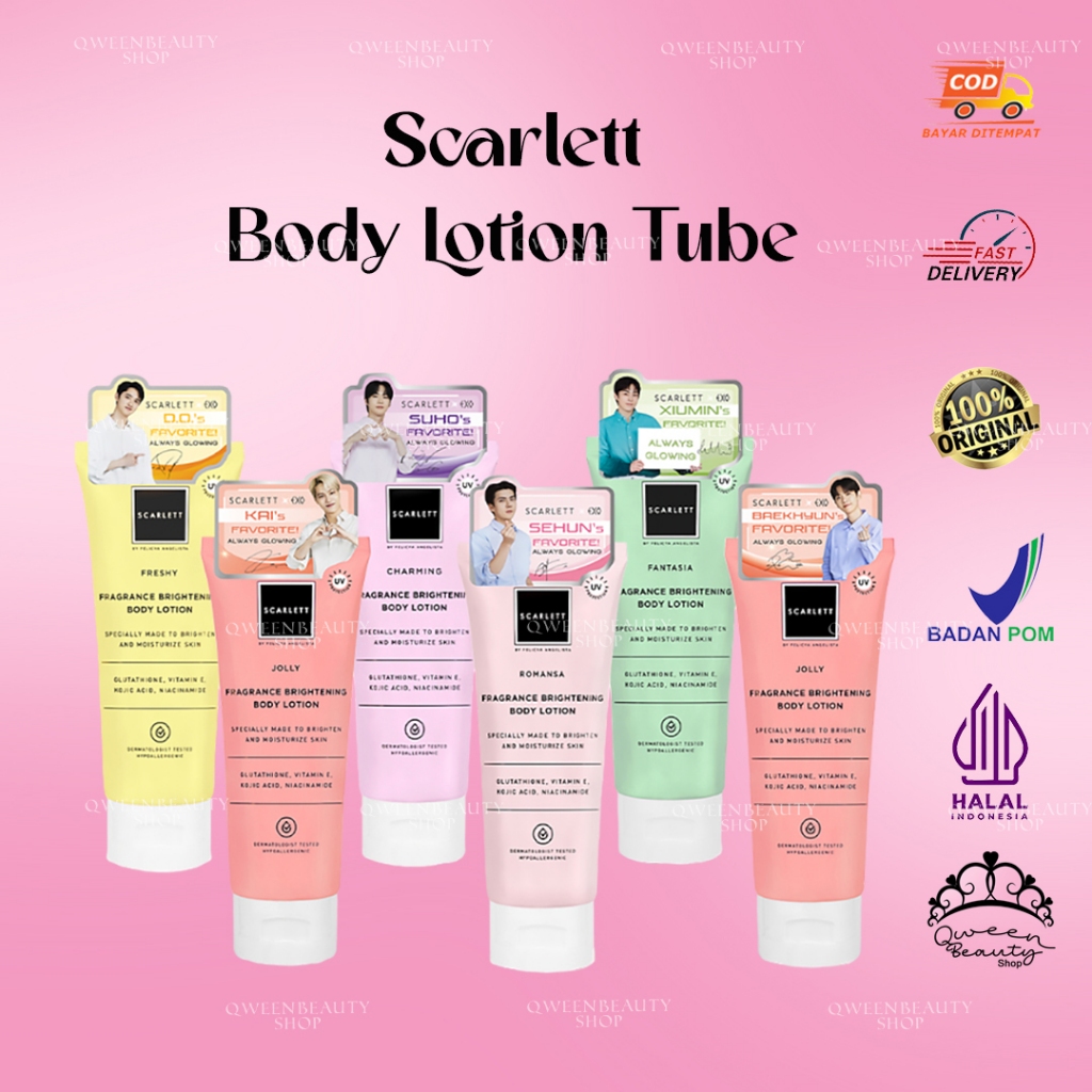Jual [TUBE 180ml] Scarlett Whitening Body Lotion Kemasan Baru Tube ...