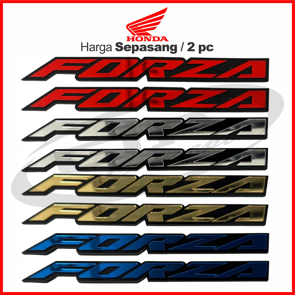 Jual Emblem Logo Honda FORZA Motor 3D Akrilik Variasi Modip sepasang ...