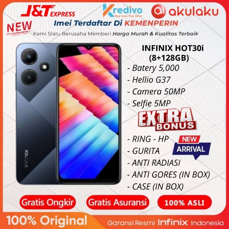 Jual INFINIX HOT 30i RAM 8GB MEMORY 128 GB 8/128GB GARANSI RESMI INFINIX 1 TAHUN | Shopee Indonesia