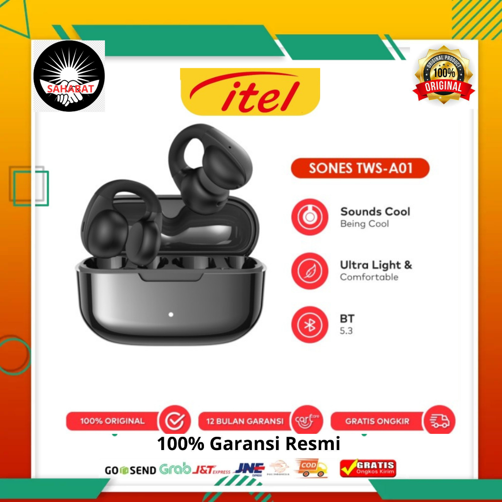 Jual itel TWS A01 Earphones Wireless Bluetooth 5.3 Noise Cancelling ...