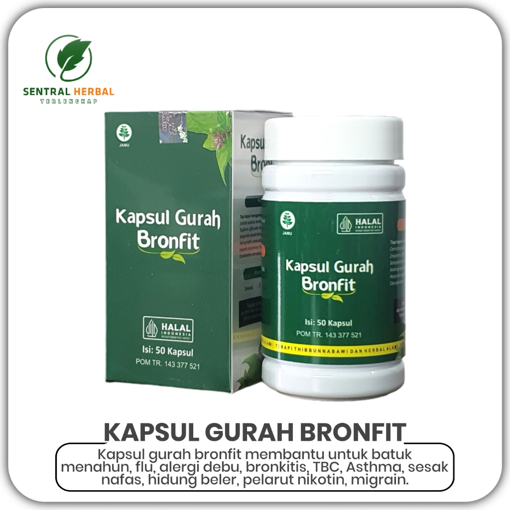Jual Kapsul Gurah Bronfit Naturafit Thibbunnabawi Isi 50 Kapsul ...
