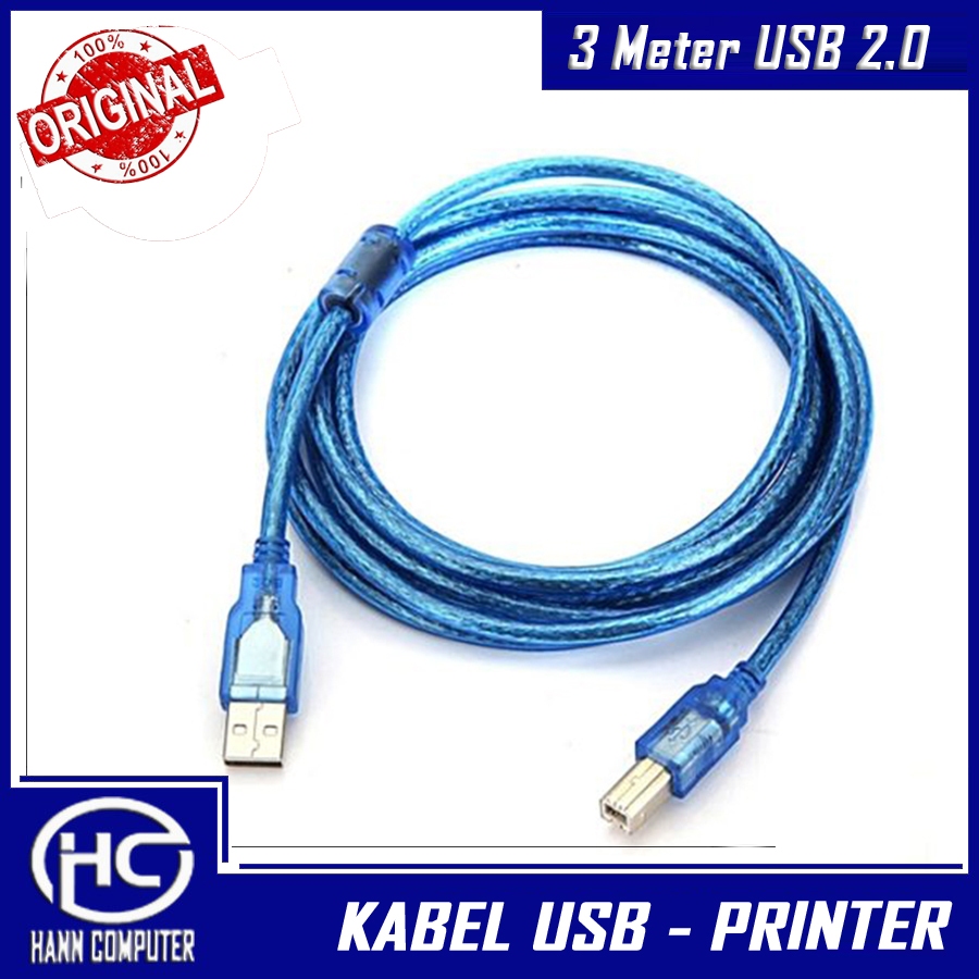 Jual KABEL PRINTER USB 3 M USB 2.0 BEST / KABEL PERPANJANGAN PRINTER ...