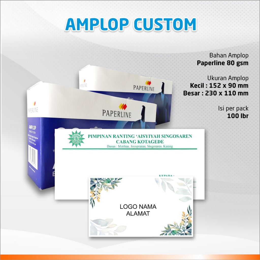 Jual CETAK AMPLOP SURAT CUSTOM / CETAK KOP AMPLOP INSTANSI / CETAK AMPLOP DESAIN PERUSAHAAN ...