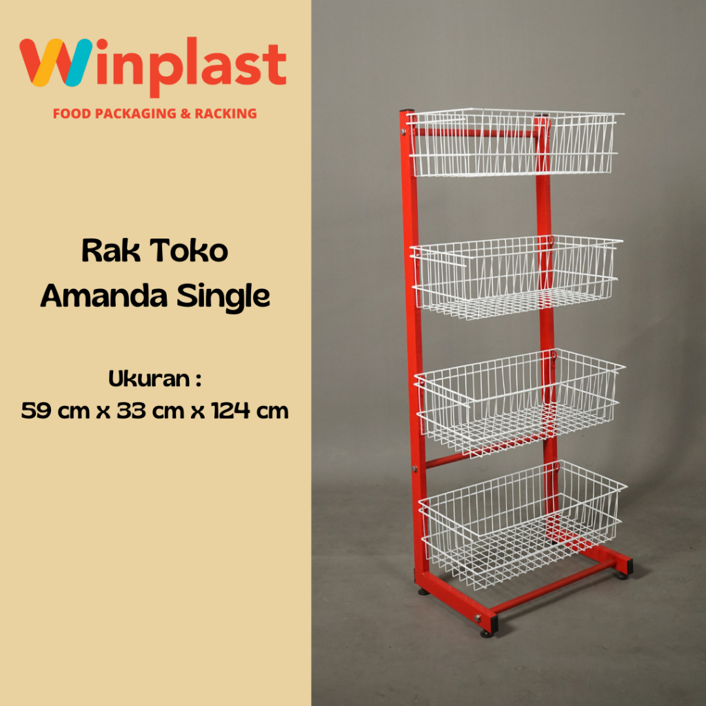 Jual Rak Toko / Rak Display / Rak Chiki / Rak Minimarket 4 Susun Amanda ...