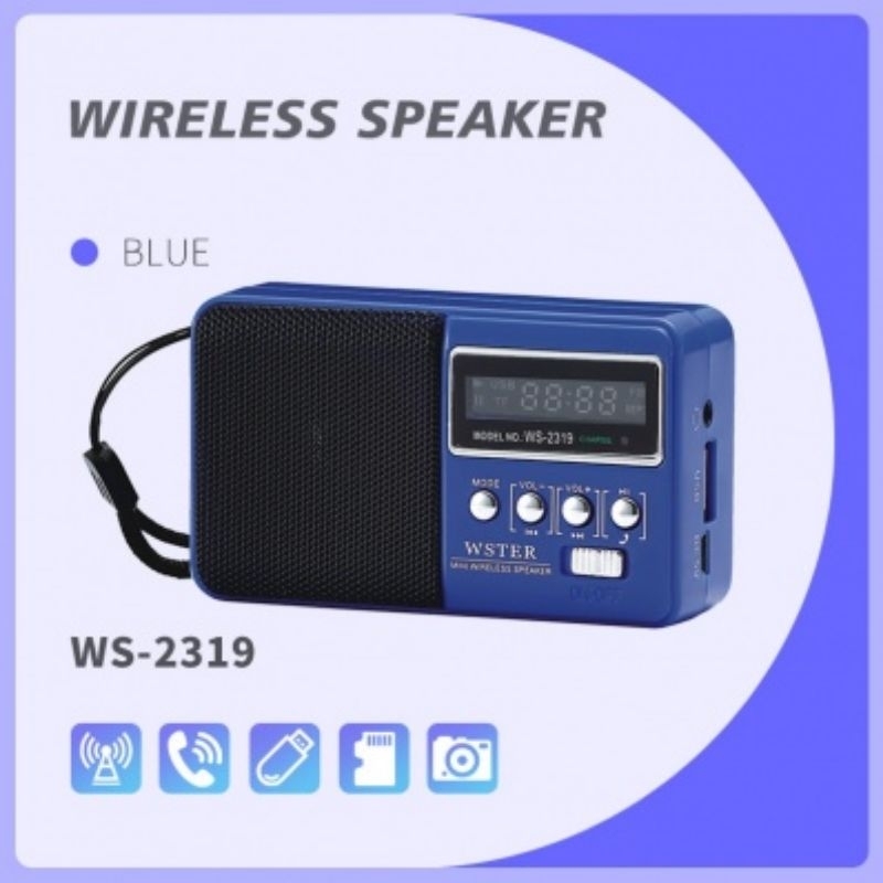 Jual WSTER Original Speaker Karaoke microphone Bluetooth wireless WS ...