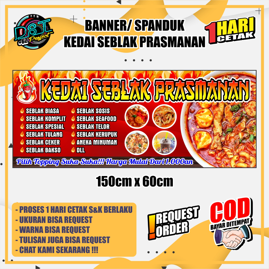 Jual BANNER / SPANDUK SEBLAK PRASMANAN TEMA C Free Desain COD | Shopee ...