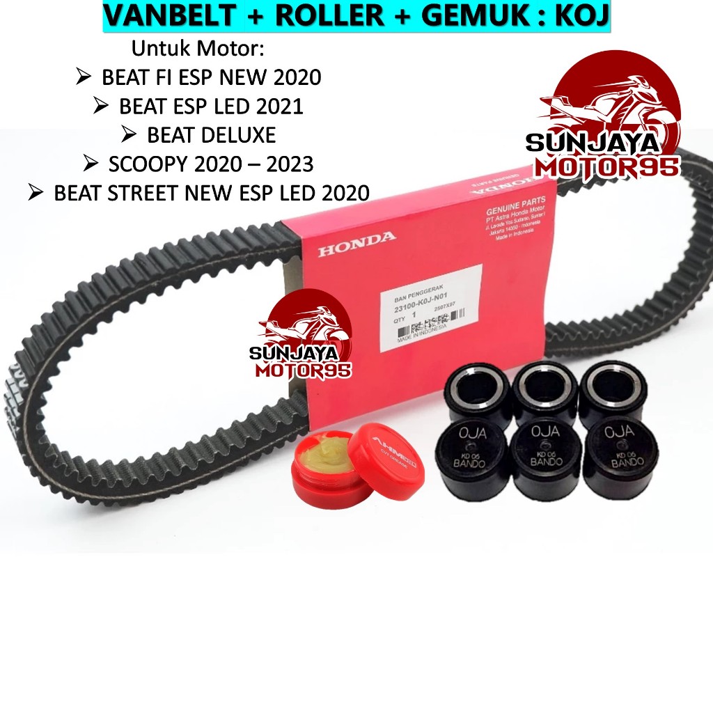Jual VanBelt Set Assy KOJ Genio - Beat Deluxe - bEAT eCO eSP 2020 ...