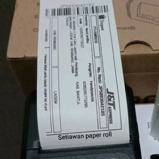 Jual stiker resi alamat ukuran 57x30mm ((paket 10 pcs/roll )) | Shopee ...