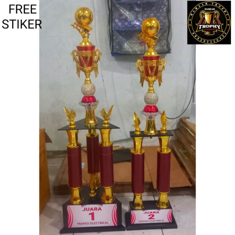 Jual trophy piala 1 set kaki 3 dan 2 tinggi 95cm,90cm | Shopee Indonesia