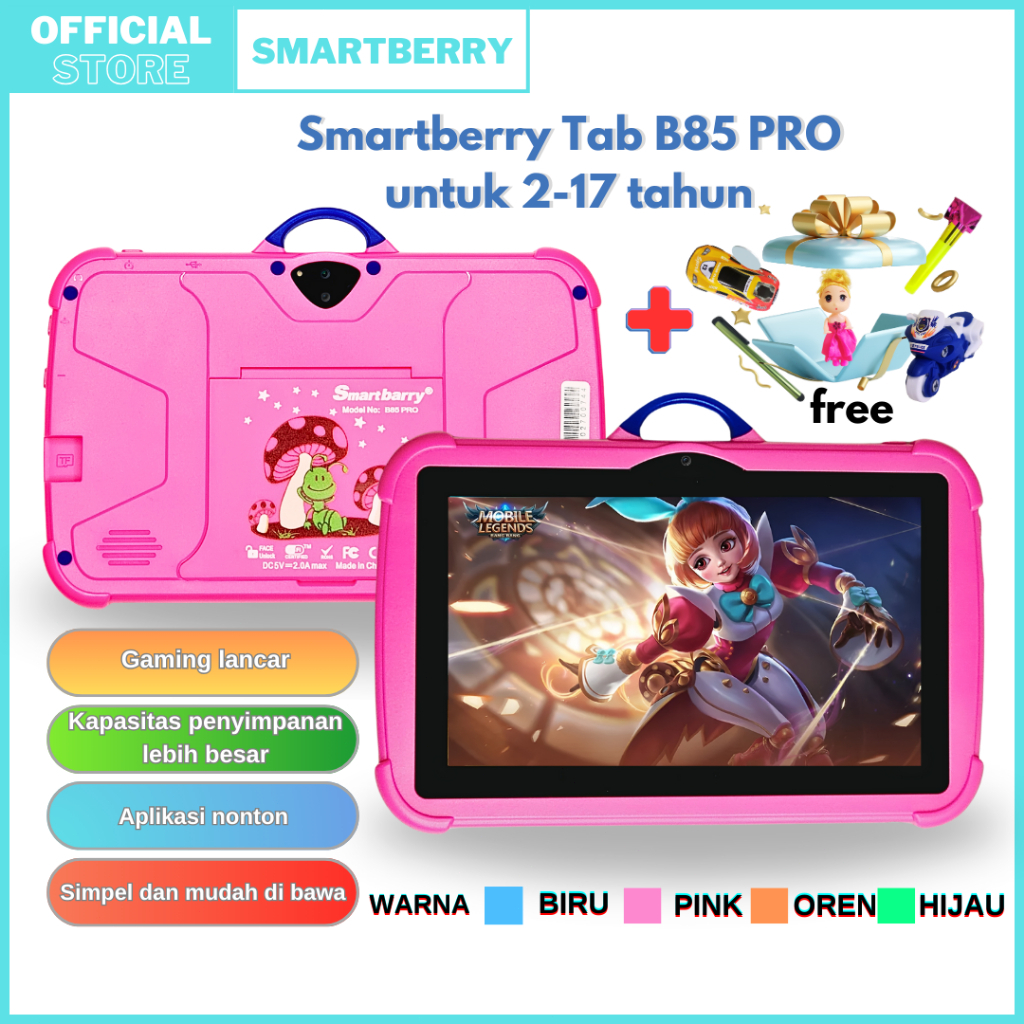 Jual BOC SMARTBERRY STUDY TAB B85 PRO 4/128GB Kids Tablet / Tablet Anak ...