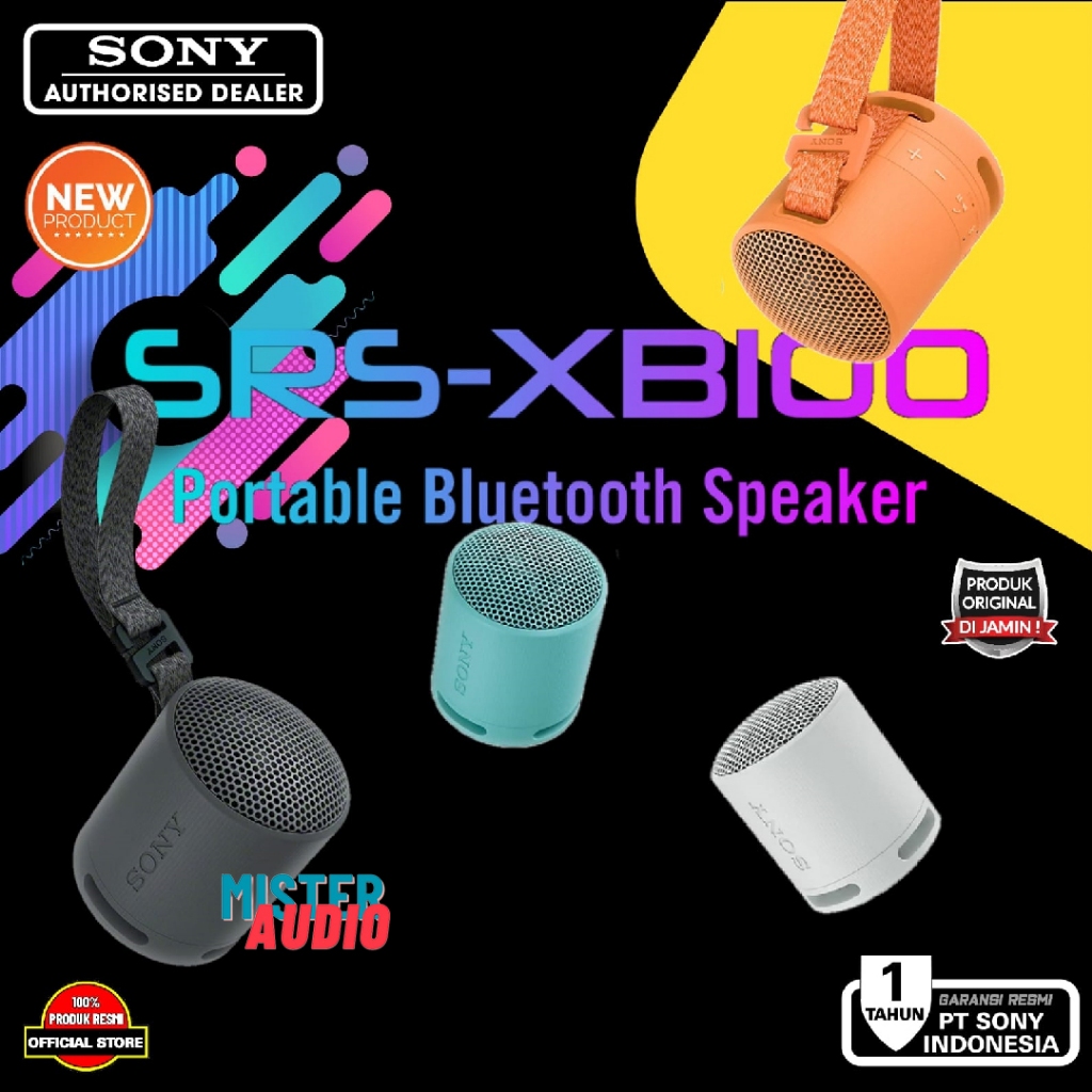 Jual Sony SRS XB100 / SRSXB100 / SRS XB 100 Portable Bluetooth Speaker ...